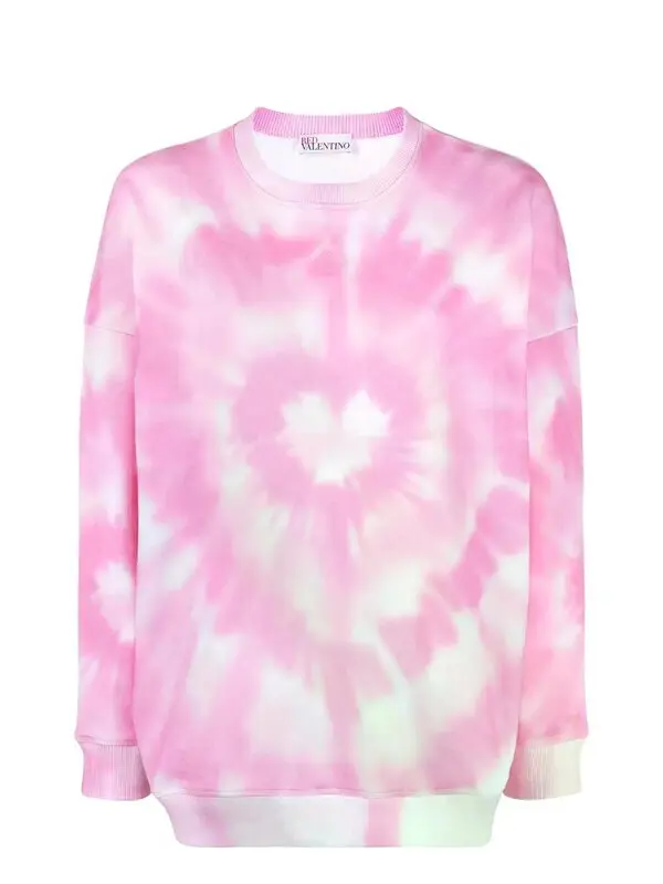 Red Valentino Heart-motif Cotton Sweatshirt - Pink