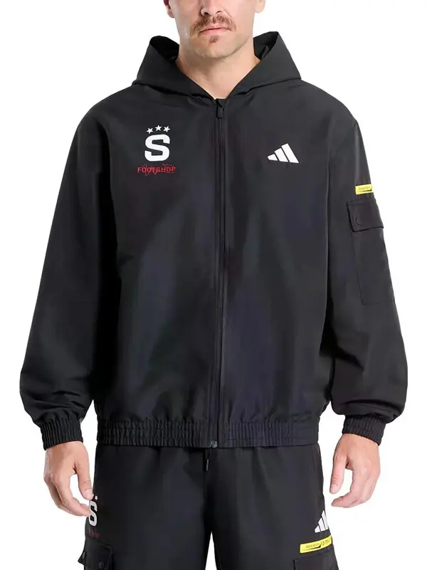 Adidas X Footshop X Sparta Logo-detailed Jacket - Black
