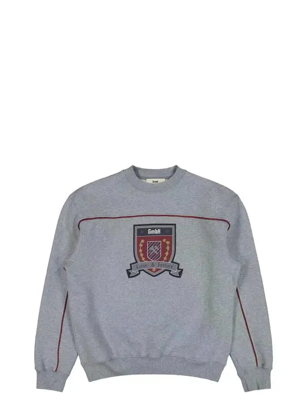 GMBH Embroidered Logo Crew-neck Sweatshirt - Grey