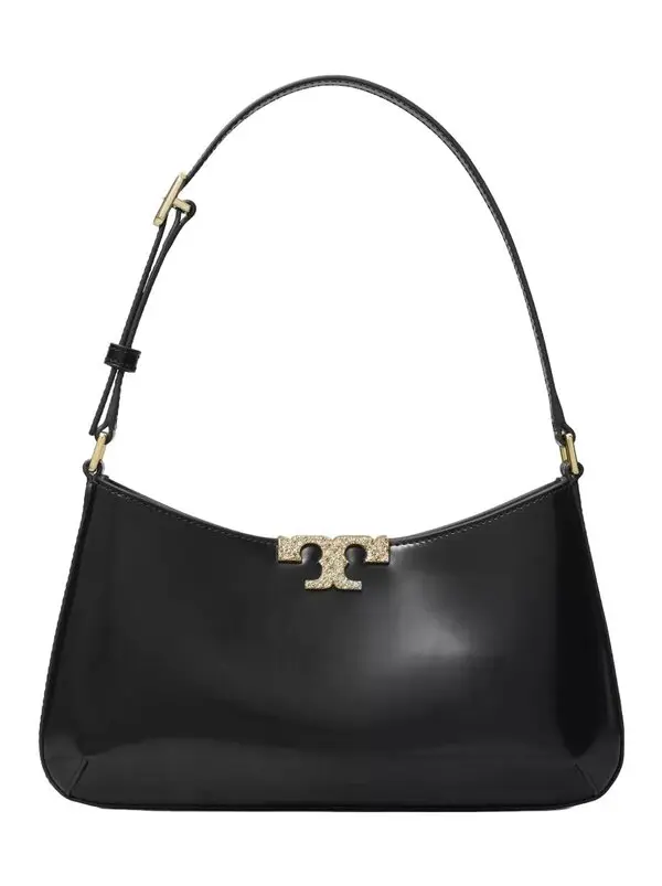 Tory Burch Eleanor Slim Shoulder Bag With Sculptural Hardware - Black