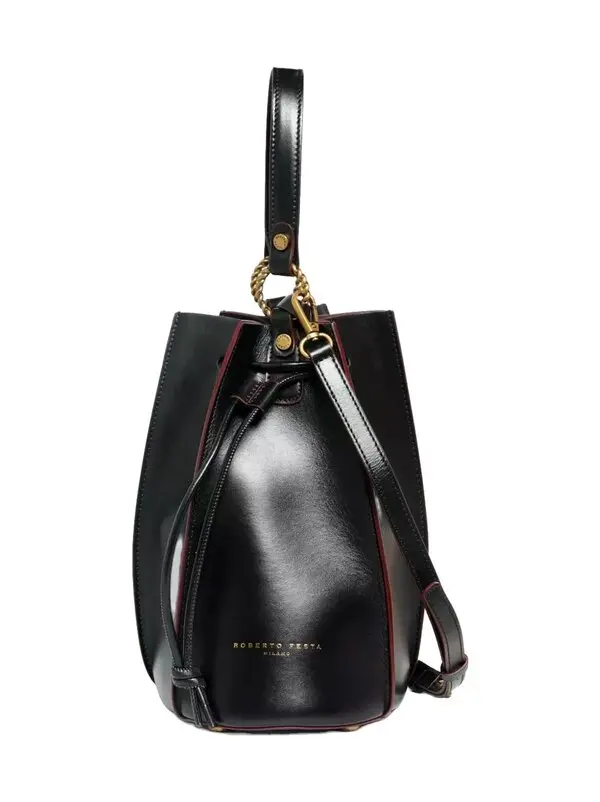 Roberto Festa Safira Drawstring Bucket Bag - Black