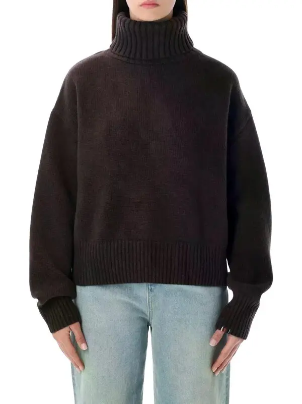 Extreme Cashmere Ribbed Roll-neck Sweater - Brown