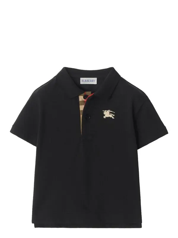 Burberry Cotton Piqué Polo Shirt - Black