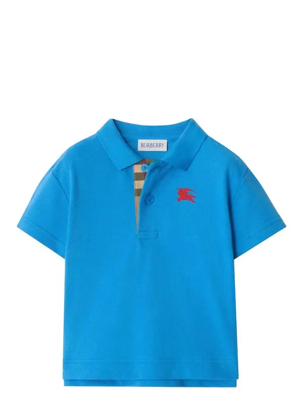 Burberry Cotton Piqué Polo Shirt - Poppy Blue