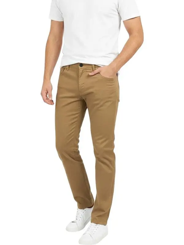 BENBEN 2 Pack Chinos Slim Fit Stretch Pants - Khaki