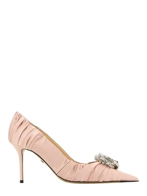 Mach & Mach Satin Heeled Pumps - Pink
