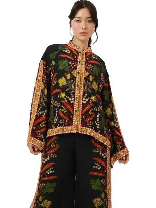 RAISHMA Printed Oversized Shirt - Botanical