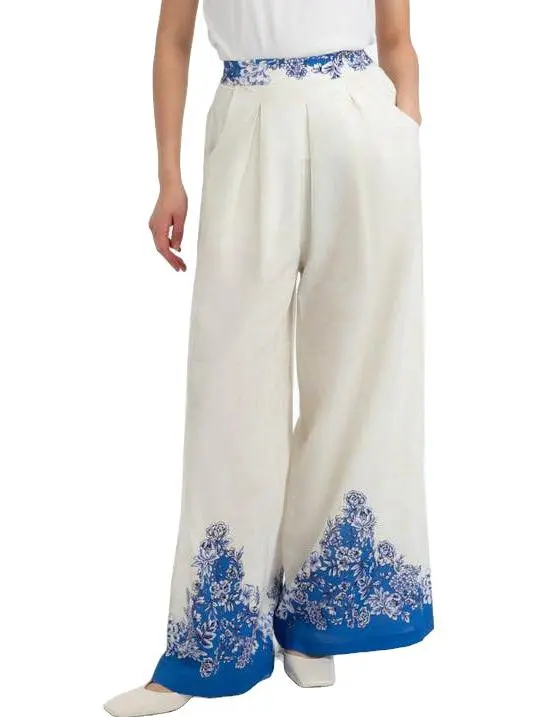 RAISHMA Serena Wide-leg Trousers - Blue