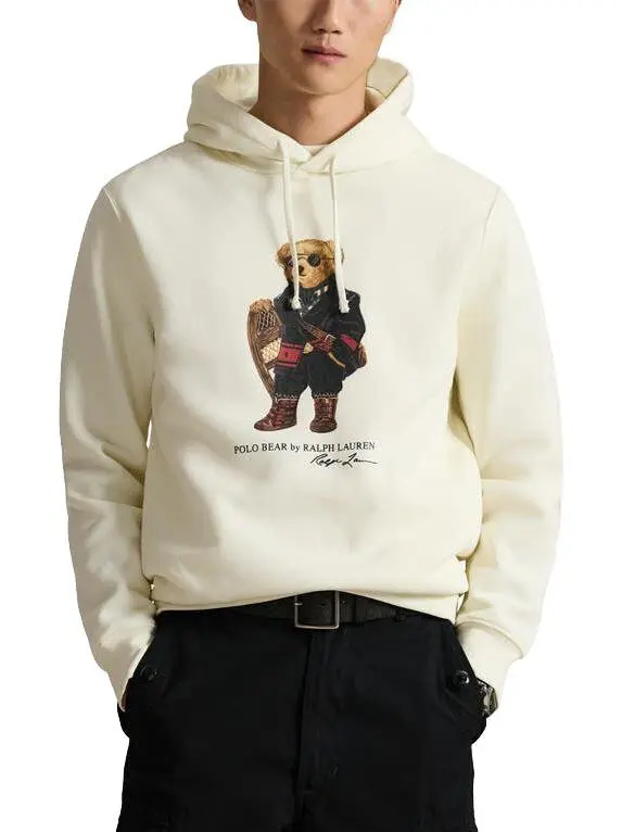 Ralph Lauren Polo Bear Fleece Graphic Hoodie - Fa25 Clubhouse Cream Hol Bear