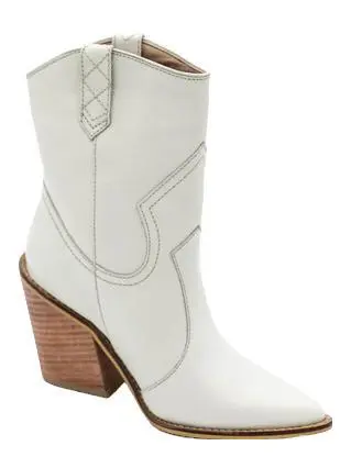 STIVALI NEW YORK Strength Western Cowboy Boots - Off White
