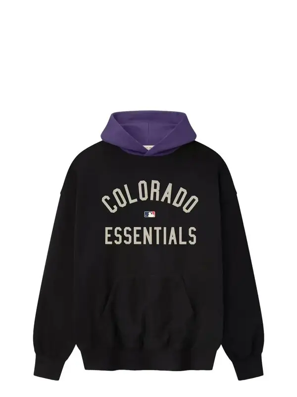 Fear Of God Mlb Rockies Logo Hoodie - Black