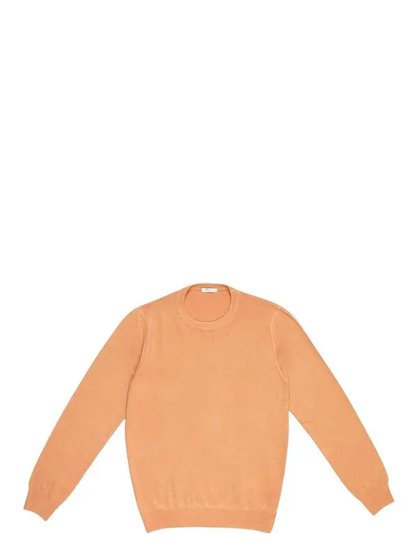 Boglioli Virgin Wool Crewneck Sweater - Orange