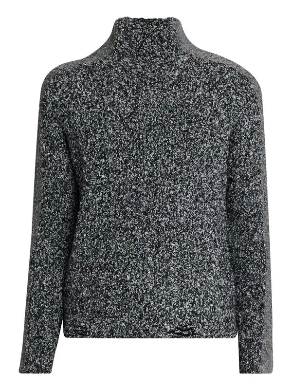 Diesel K-erland Boucle-knit Funnel Neck Sweater - Soft/black