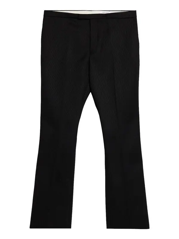 Alexander McQueen Textured Wool Trousers - Black