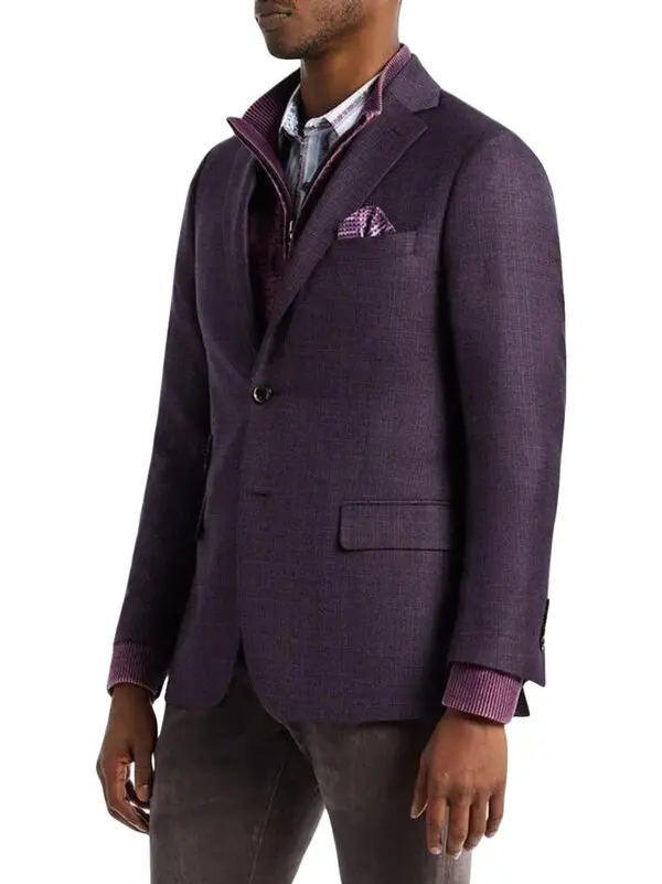 Robert Graham Apos;s Woodson Tailored Fit Two-button Blazer - Berry