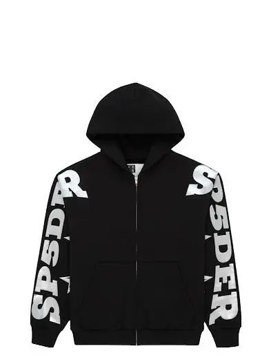 SP5DER Mx555 Zip Hoodie - Black