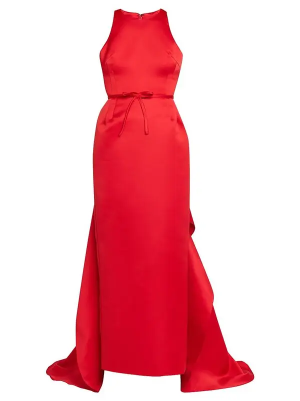 ATELIER PRABAL GURUNG Caroline Satin Gown With Detachable Train - Red