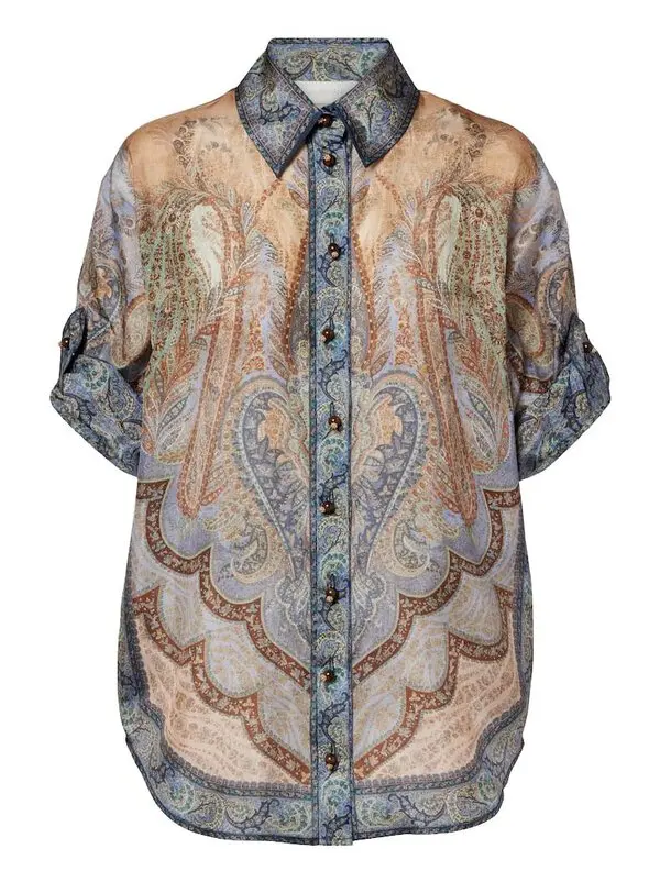 Zimmermann Wanderlust Printed Silk Top - Multicoloured