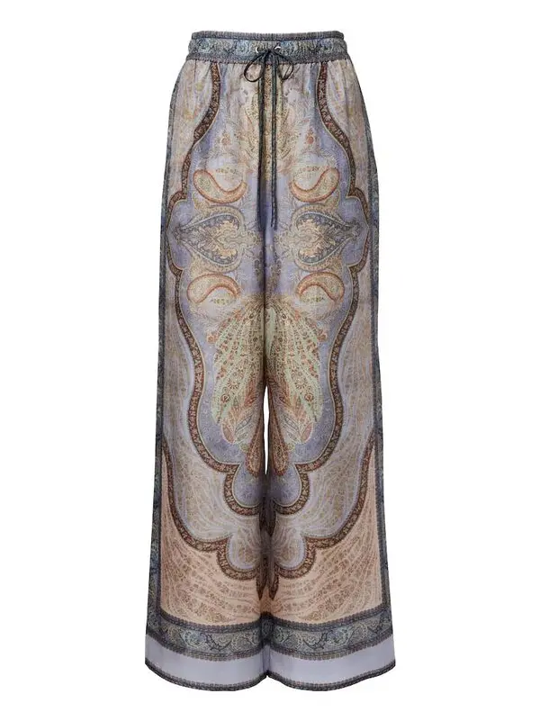 Zimmermann Wanderlust Printed Silk Wide-leg Pants - Multicoloured