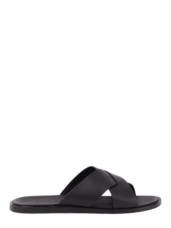 Orlebar Brown Leather Sandals - Black