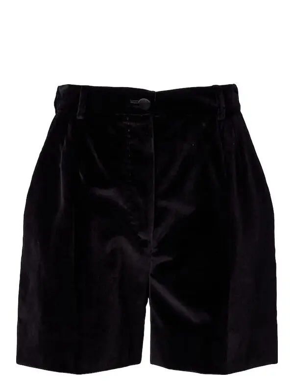 Dolce & Gabbana Cotton And Silk-blend Shorts - Black