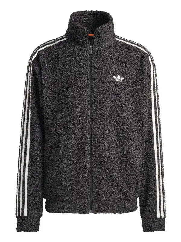 Adidas Three-stripes Zip-up Sweater - Black