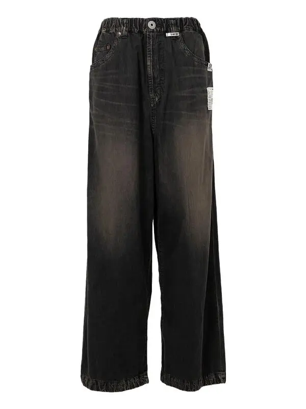 Mihara Yasuhiro Wide Leg Jeans - Black