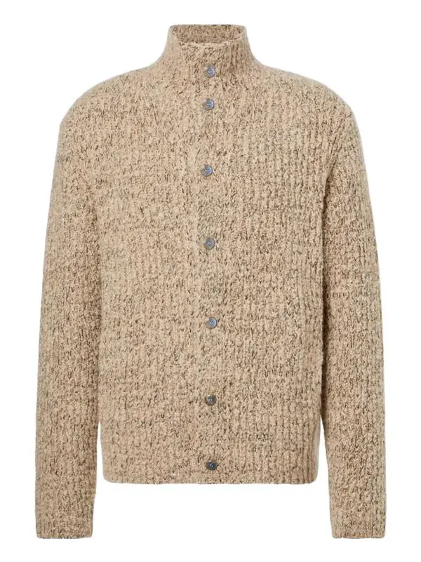 GOD'S TRUE CASHMERE Cashmere Bouclé Cardigan With Labradorite - Beige