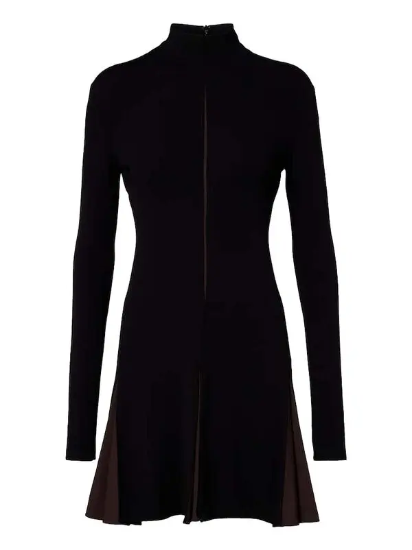 FERRAGAMO Turtleneck Minidress - Black