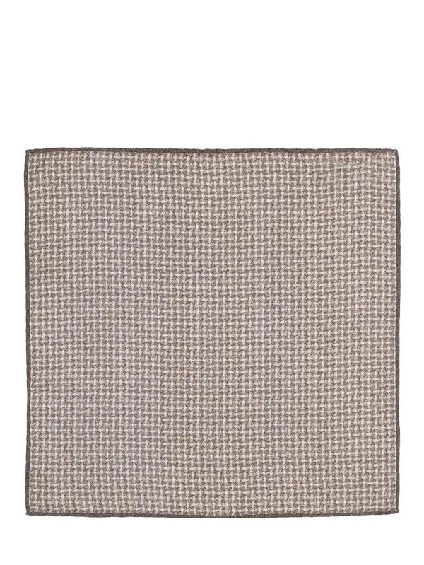 Brunello Cucinelli Woven Silk Square - Brown