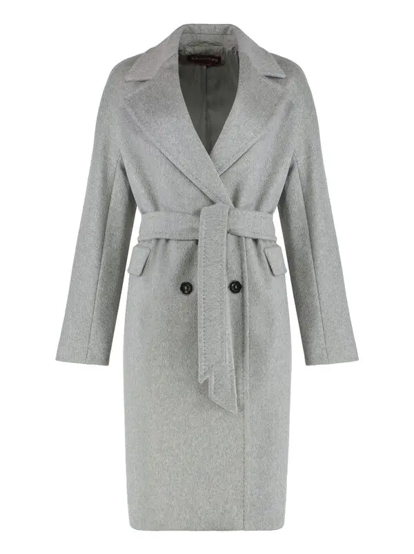 Max Mara Double-breasted Cashmere-blend Coat - Grey