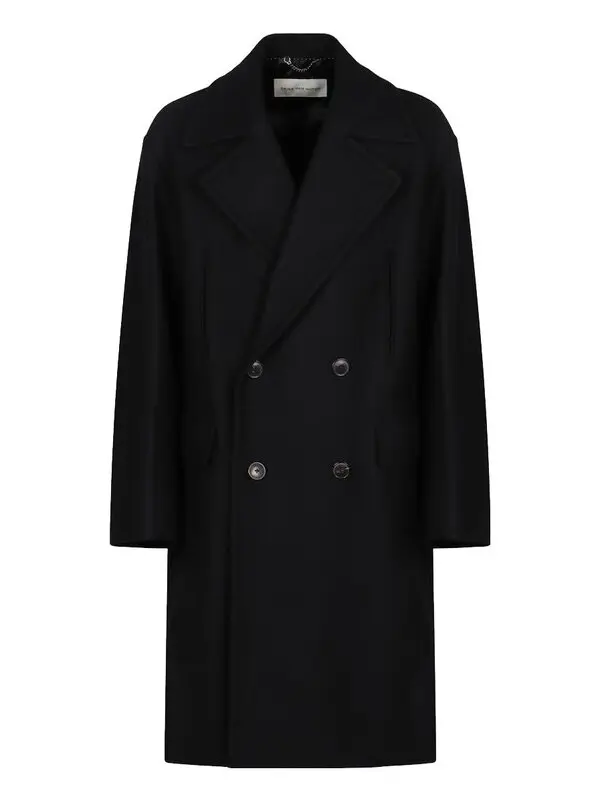 Dries Van Noten Racos Wool Double-breasted Coat - Black