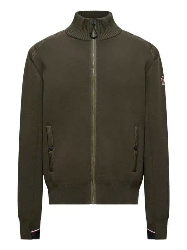 Moncler Zipped Down Cardigan - Green