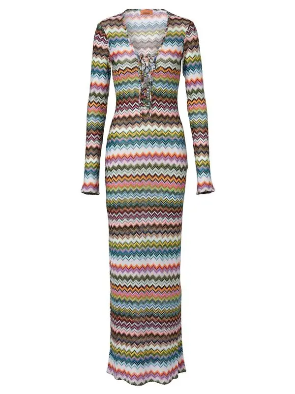 Missoni Zigzag Lame Maxi Dress - Multicoloured