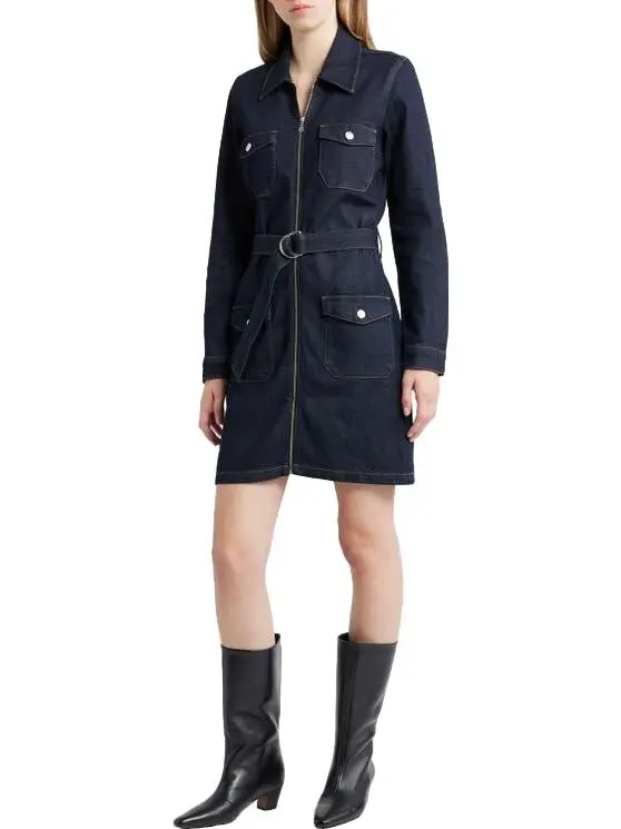 Rails Jefferson Belted Utility Mini Shirtdress - Midnight Blue