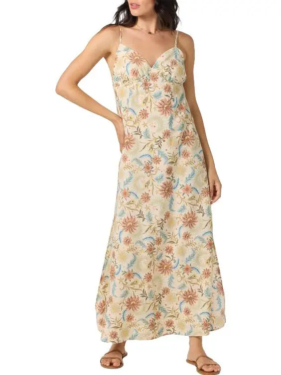 O'Neill Althea Lunar Print Sleeveless Maxi Dress - Tapioca