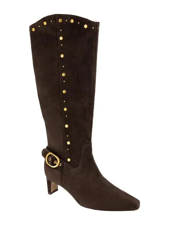 Splendid Studded Suede Boots - Spice