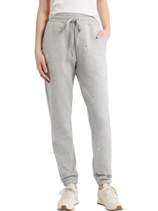 Rails Kingston Martini Embroidered Cotton Joggers - Heather Grey Martini
