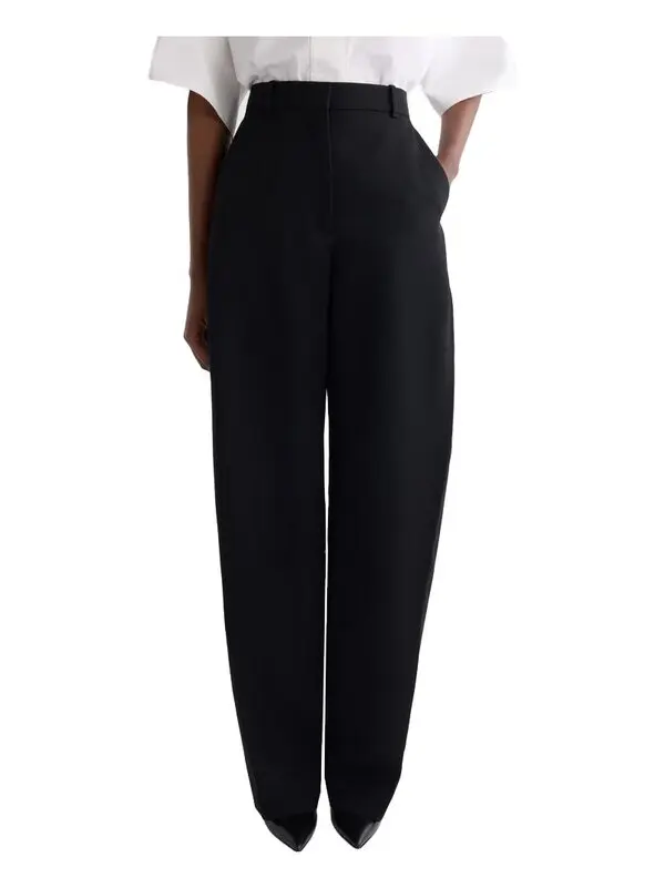 Givenchy Cocoon Wool Grain De Poudre Pants - Black