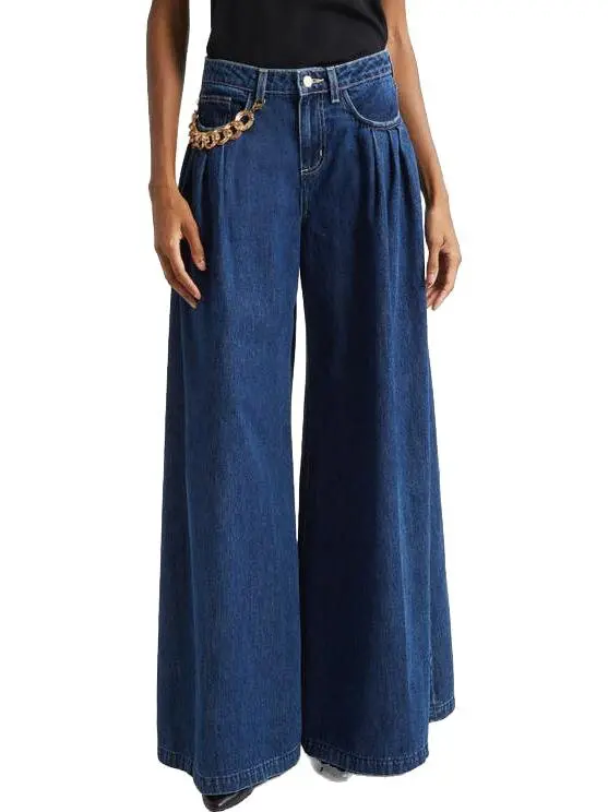 L'Agence Chayse Chain Wide-leg Jeans - Marseille