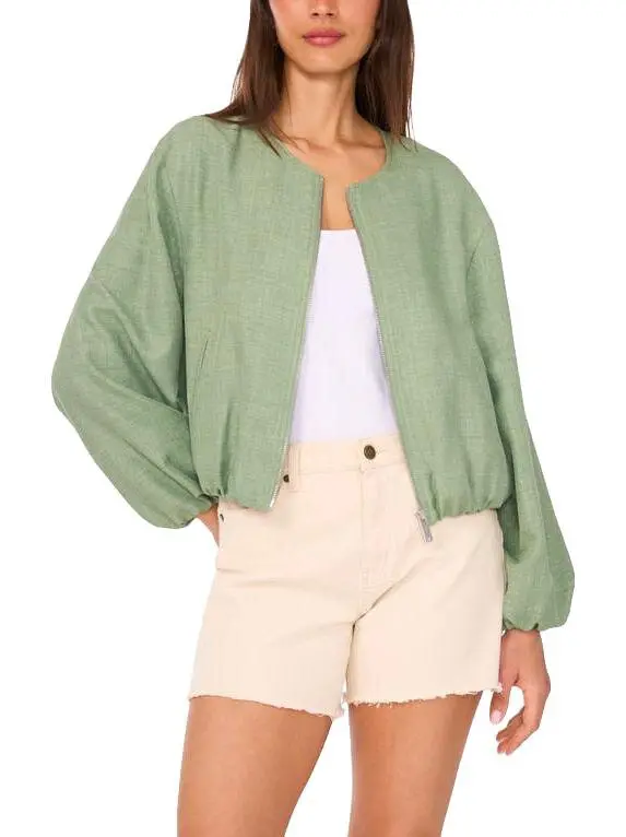 Vince Camuto Crop Bubble Jacket - Eucalyptus