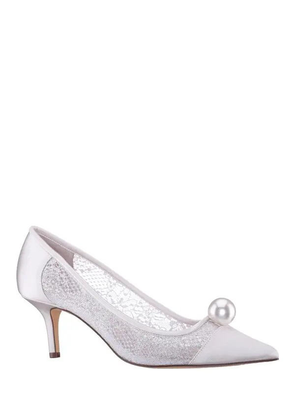 Nina Bence Pointed Toe Pumps - Ivory