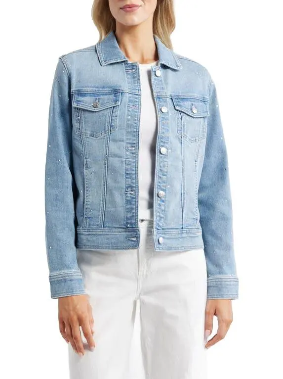Tommy Bahama Sparkle Classic Denim Jacket - Venice Sky Wash