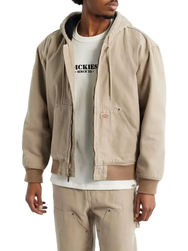 Dickies Hilham Hooded Canvas Jacket - Desert Sand