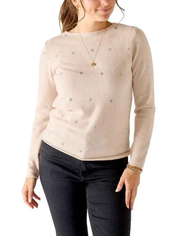 VOYAGEUR BY MERSEA Fitted Cashmere Crewneck Sweater - Vanilla