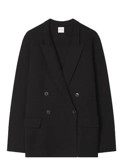 Paul Smith Milano Knit Double-breasted Blazer - Black