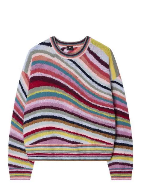 Paul Smith Wool-mohair Knitted Swirl Sweater - Multicolour