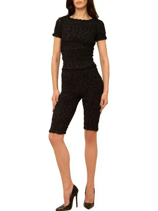 CONTESSA MILLS Blair Fitted Long Shorts - Black
