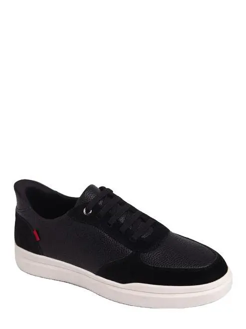 MARC JOSEPH NEW YORK Main Street Hands Free Leather Sneakers - Black Grainy Leather