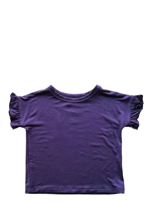 LAREE + CO Ruffle Sleeve Tee - Purple